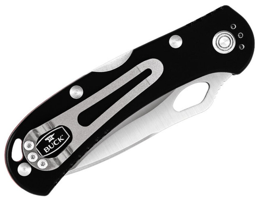 BUCK KNIVES BUCK SPITFIRE KNIFE ALU BLACK HANDLE RED LINER - Folding knives